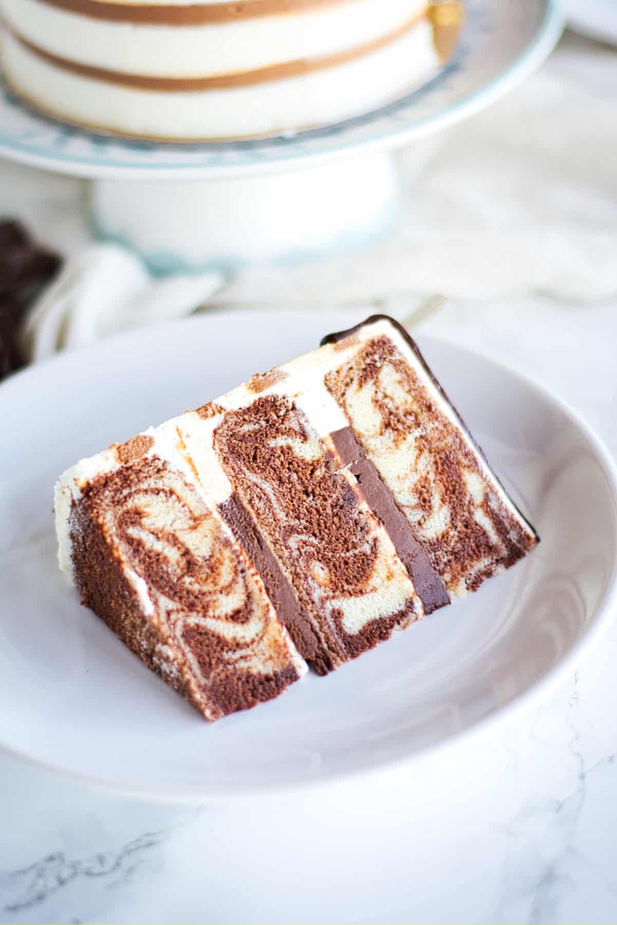 Zebra Marble Layer Cake | Ana's Baking Chronicles