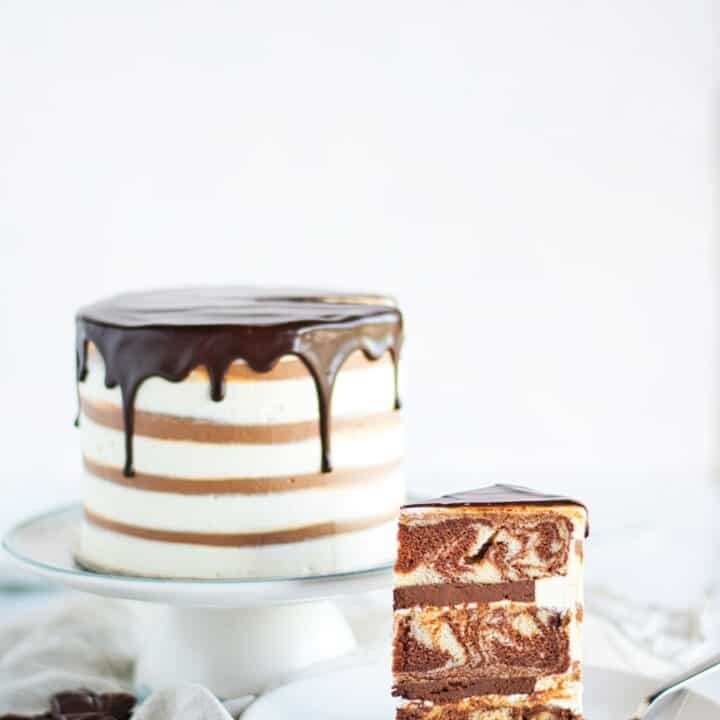 Zebra Marble Layer Cake | Ana's Baking Chronicles