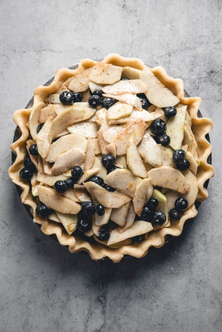 Blueberry Apple Pie with Streusel topping | Ana's Baking Chronicles