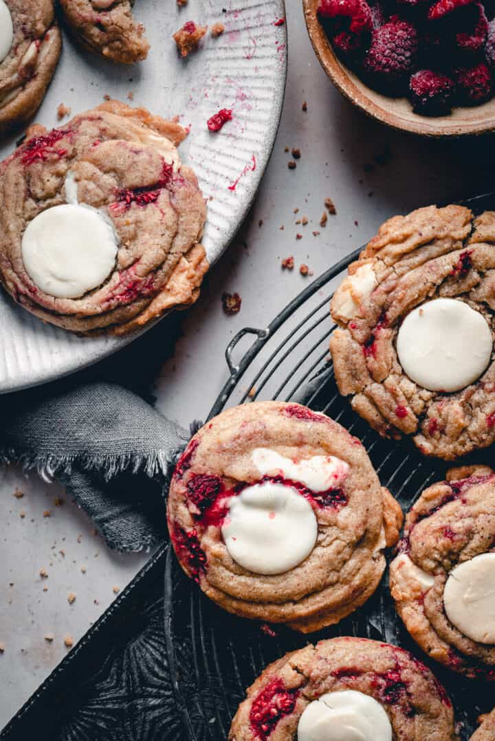 Raspberry White Chocolate Cookies | Ana's Baking Chronicles